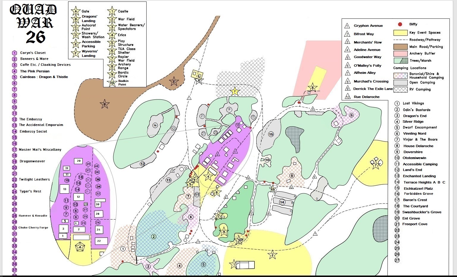 2024 Map of Quad War Site – Avacal Fall Crown 2025